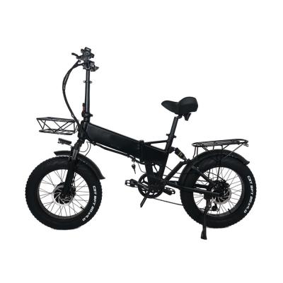China 20 Inch 750W Electric Fat Bike Folding Frame 48V 15Ah Full Suspension Ebike LCD Display for sale