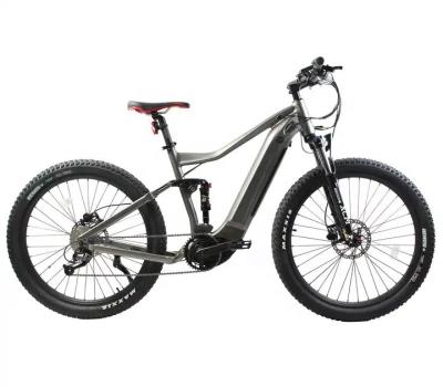 China Full Suspension Electric Mountain Bike 27.5 Inch 48V 500W Mid Drive E Bike for sale