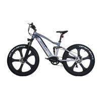 China Weldless Frame Electric Fat Tire Bike 750W 26 Inch Full Suspension 48V 14Ah E Bike for sale