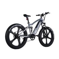 China Weldless Frame Electric Fat Tire Bike 750W 26 Inch Full Suspension 48V 14Ah E Bike for sale