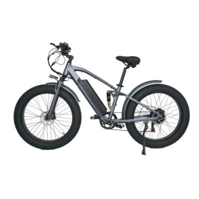 China 26x4.0 Full Suspension Electric Mountain Bike 750W Motor 48V 17Ah Lithium Battery for sale