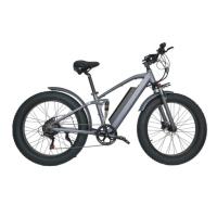 China 26x4.0 Full Suspension Electric Mountain Bike 750W Motor 48V 17Ah Lithium Battery for sale