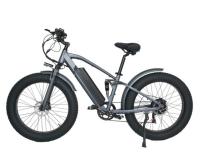 China 26x4.0 Full Suspension Electric Mountain Bike 750W Motor 48V 17Ah Lithium Battery for sale
