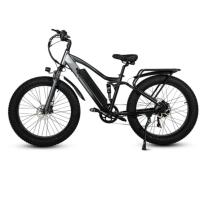 China 26 Inch Fat Tire Electric Mountain Bike 750W Motor 17Ah Lithium Battery for Adults for sale