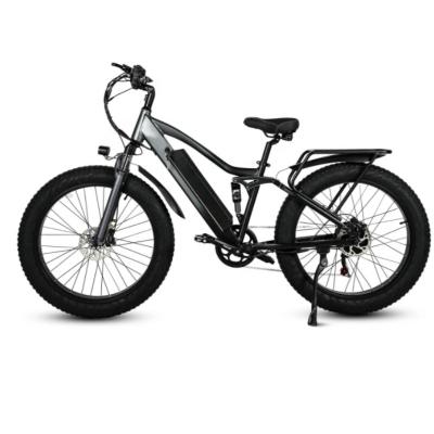 China 26 Inch Fat Tire Electric Mountain Bike 750W Motor 17Ah Lithium Battery for Adults for sale