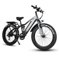 China 26 Inch Fat Tire Electric Mountain Bike 750W Motor 17Ah Lithium Battery for Adults for sale