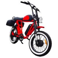 China 20 Inch Dual Motor Electric Fat Bike 48V 500W 7 Speed Full Color Display Hydraulic Brakes for sale