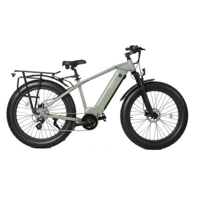 China 48V 15Ah Fat Tire Electric Bike 26 Inch Bafang Mid Motor Shimano 8 Speed Ebike for sale