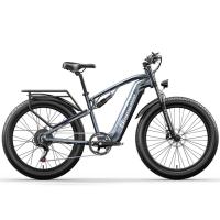China 48V 500W Bafang Peak Full Suspension Electric Mountain Bike 26x3.0 Fat Tire 17.5Ah for sale