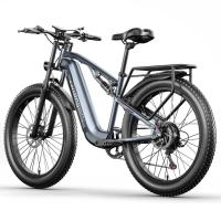 China 48V 500W Bafang Peak Full Suspension Electric Mountain Bike 26x3.0 Fat Tire 17.5Ah for sale