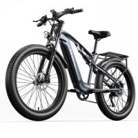 China 48V 500W Bafang Peak Full Suspension Electric Mountain Bike 26x3.0 Fat Tire 17.5Ah for sale