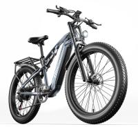 China 48V 500W Bafang Peak Full Suspension Electric Mountain Bike 26x3.0 Fat Tire 17.5Ah for sale