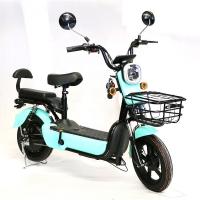 China Electric City Bike 350W Motor 48V 12Ah Lead Acid Battery Full Suspension Ebike with Pedals for sale