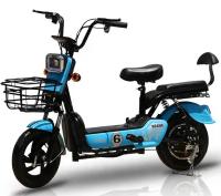 China Electric City Bike 350W Motor 48V 12Ah Lead Acid Battery Full Suspension Ebike with Pedals for sale