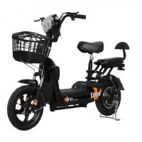 China 48V 350W Brushless Electric Bike Scooter with Pedals 14 Inch Tires LED Display for sale