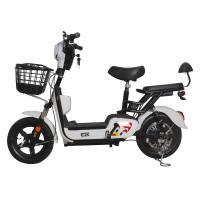 China 48V 350W Brushless Electric Bike Scooter with Pedals 14 Inch Tires LED Display for sale