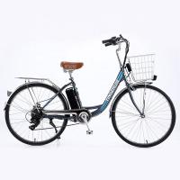 China Black 36V 350W Electric City Bike 26 Inch Wheel 8Ah Lithium Battery CE Certified for sale