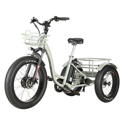 China Electric Disabled Tricycle 48V 500W Front Wheel Fat Tire Mobility Scooter Black for sale