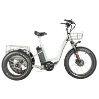 China Electric Disabled Tricycle 48V 500W Front Wheel Fat Tire Mobility Scooter Black for sale