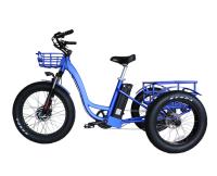 China Electric Disabled Tricycle 48V 500W Front Wheel Fat Tire Mobility Scooter Black for sale