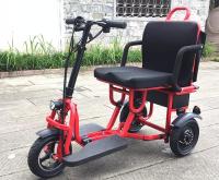 China 48V 10Ah Lithium Battery Folding Electric Tricycle Scooter for Adults 120kg Load for sale