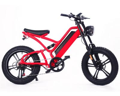 China 1000W 20 Inch Electric Fat Tire Bike 48V 16Ah Full Suspension E-Bicycle for sale
