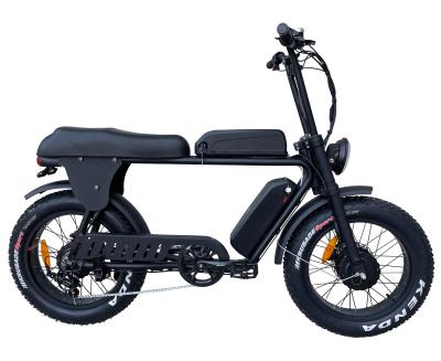 China 48V 1500W Dual Motor Fat Tire Electric Bike with 20x4.0 Tires and Hydraulic Disc Brakes for sale