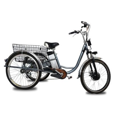 China Adult 3 Wheel Electric Tricycle 48V 250W Motor Cargo Bike with 20 Inch Tires for sale