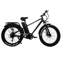 China 48V 17Ah 750W 26 Inch Electric Fat Tire Mountain Bike 7 Speed Ebike for Adults for sale