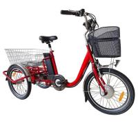 China 36V 250W Electric Cargo Bike Tricycle 3 Wheel Adult with 20 Inch Tires 135kg Load Capacity for sale