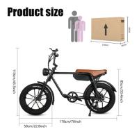 China 750W Fat Tire Electric Bicycle 48V 17Ah Battery with Front Suspension for sale