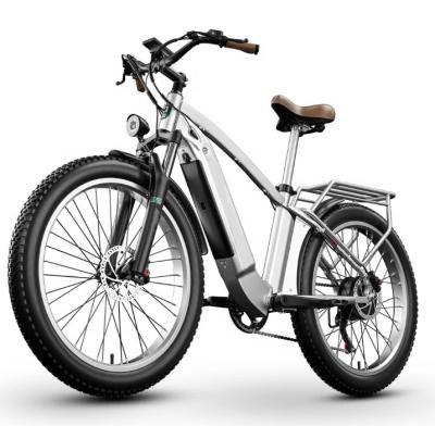 China 48V 500W 15Ah Hidden Battery Fat Tire Mountain E Bike 26 Inch Electric Bike for sale