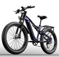 China 500W Full Suspension Fat Tire Electric Bike 48V 17.5Ah Integrated Battery for sale