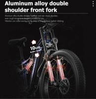 China 500W Full Suspension Fat Tire Electric Bike 48V 17.5Ah Integrated Battery for sale