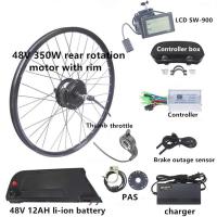 China 48V 12AH 350W Brushless Motor Ebike Conversion Kit for 16-28 Inch Wheels for sale