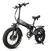 China Dual 1000W Electric Folding Bike 48V 17Ah 20 Inch Fat Tire City E Bike 7 Speed for sale