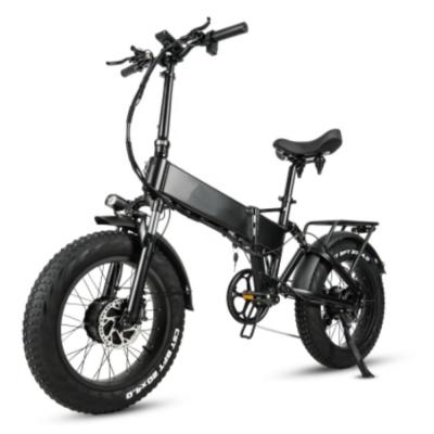 China Dual 1000W Electric Folding Bike 48V 17Ah 20 Inch Fat Tire City E Bike 7 Speed for sale