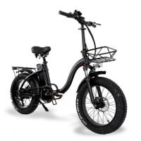 China 20 Inch Fat Tire Electric Folding Bike 48V 750W 7 Speed Foldable E Bike for sale