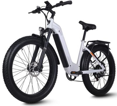 China Step Thru Electric City Bike 26 Inch Wheel 7 Speed 48V 17.5Ah Battery for sale