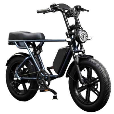 China 48V 750W Full Suspension Fat Tire Electric Bike 20 Inch with LCD Display and 17Ah Battery for sale