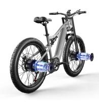 China Full Suspension Electric Mountain Bike 48V 1000W 17.5Ah Hidden Lithium Battery for sale