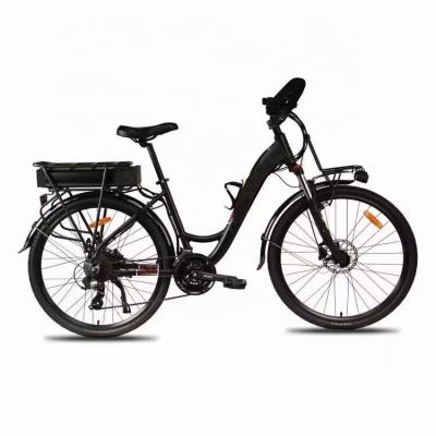 China 48V 250W Lithium Battery 700C Electric City Bike 24 Speed Low Step Through E Bike for sale