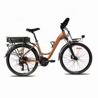 China 48V 250W Lithium Battery 700C Electric City Bike 24 Speed Low Step Through E Bike for sale