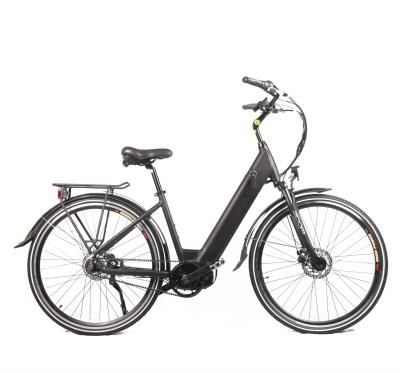 China 28 Inch Step Through Mid Drive Ebike 8 Speed Belt Drive Electric Bicycle 48V 350W for sale
