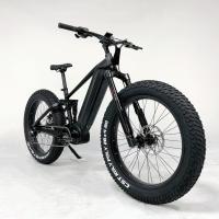 China 48V 1000W Bafang Mid Drive Electric Mountain Bike 26 Inch Fat Tire Full Suspension Ebike for sale