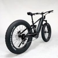 China 48V 1000W Bafang Mid Drive Electric Mountain Bike 26 Inch Fat Tire Full Suspension Ebike for sale