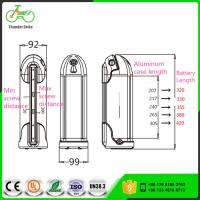 China Max Width 9.9CM 36V / 48V Lithium Electric Bike Battery For Optimal Riding Experience for sale