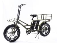 China 48V 500W Electric Cargo Bike 20x4.0 Fat Tires Long Range 100km Dual Battery LCD Display for sale