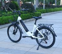 China Ladies Step Thru Electric City Bike 36V 11Ah 7 Speed 26 Inch Aluminum Frame for sale