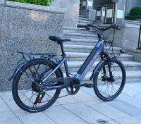 China Ladies Step Thru Electric City Bike 36V 11Ah 7 Speed 26 Inch Aluminum Frame for sale